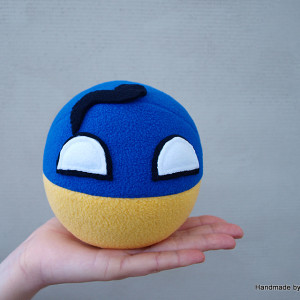 Ukraineball (small version) – Handmade by Anna Fortune