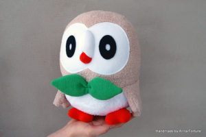 Fluffy Rowlet Pokémon – Handmade by Anna Fortune