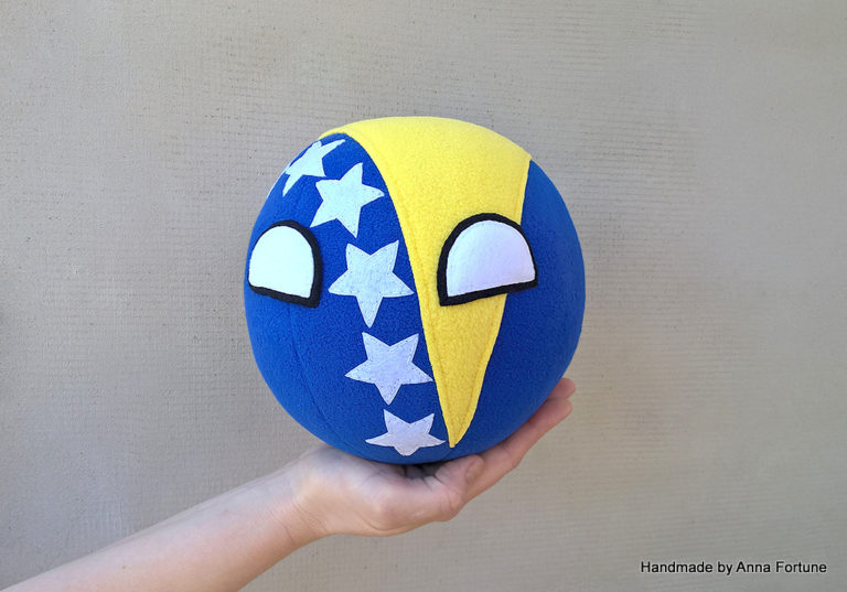 Bosnia and Herzegovinaball is Ready – Handmade by Anna Fortune