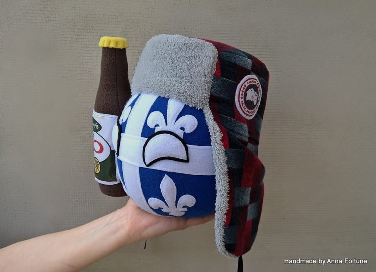 Quebecball with Beer Bottle is Ready – Handmade by Anna Fortune