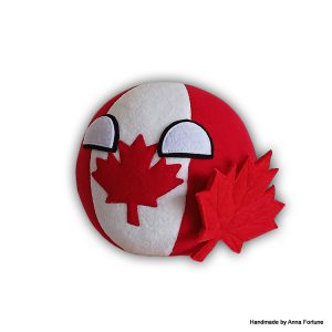 Canadaball with a Maple Leaf (small version) – Handmade by Anna Fortune