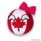Canadaball with a pink bow – Handmade by Anna Fortune