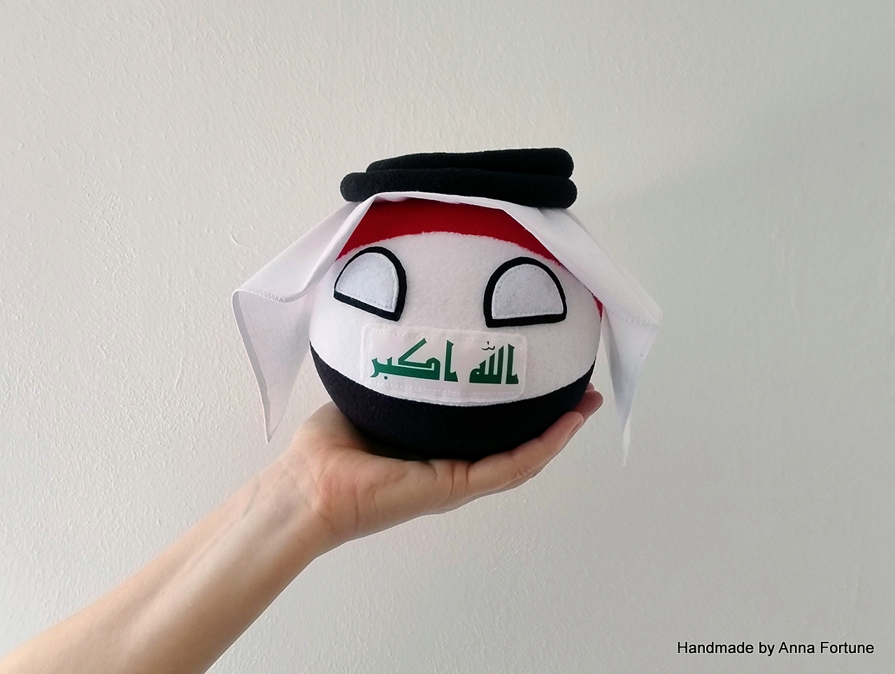 Iraq Ball with a Keffiyeh (small version) – Handmade by Anna Fortune